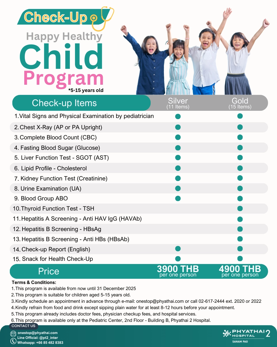 Happy Healthy Child Program | Phyathai 2 Hospital - Thai Health Solutions